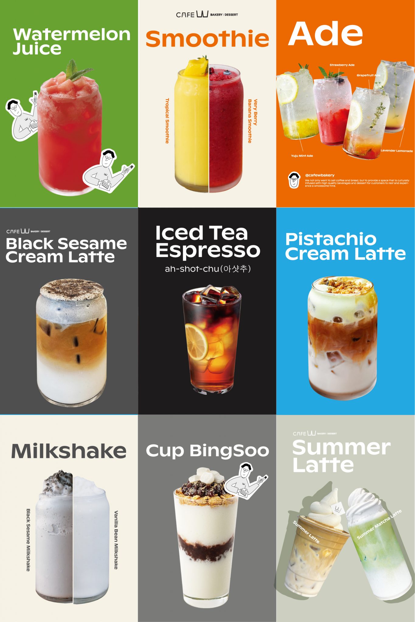 Simple Menu – Cafe.W Bakery & Desserts